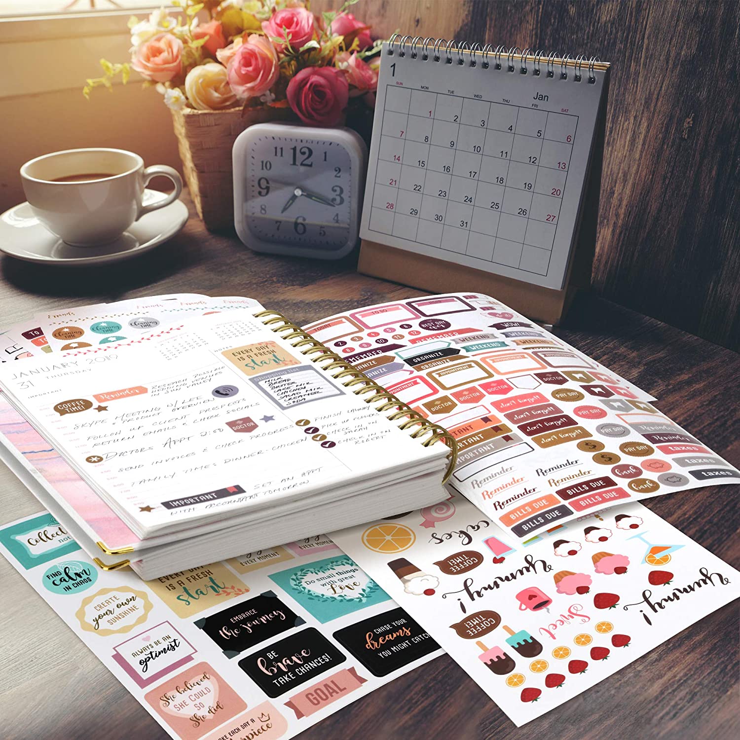 Aesthetic Planner Beautiful Accessories Stickers - Buy teacher planner ...